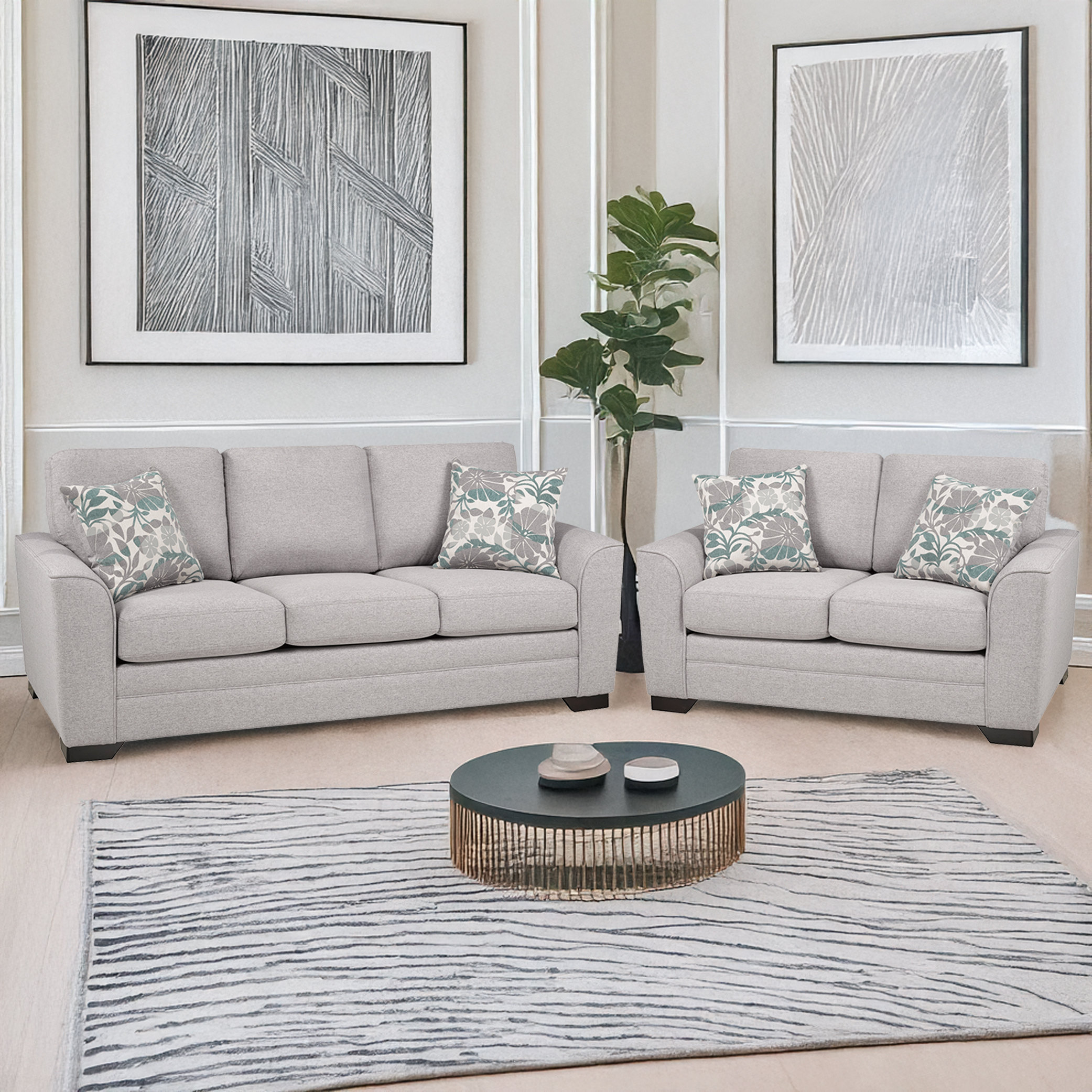 Red Barrel Studio® Beauchamp Fabric Sofa & Loveseat Set | Wayfair