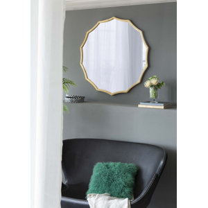 Mercer41 D40" Round Sunburst Wall Decor Mirror With Metal Frame | Wayfair