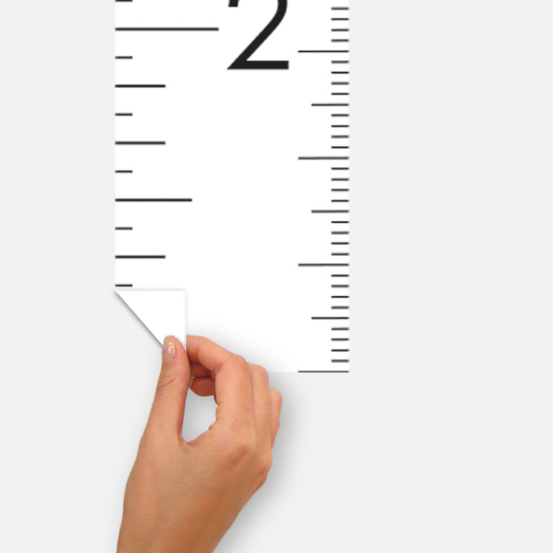 Room Mates Modern Growth Chart White Wall Decals | Wayfair