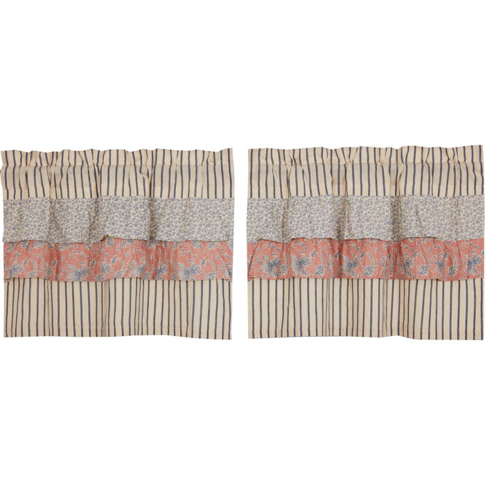 Rosalind Wheeler Charla Cotton 36'' W Cafe Curtain & Reviews | Wayfair
