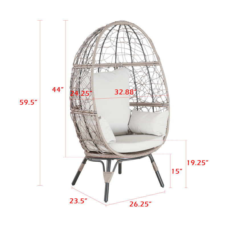 Bayou Breeze Hagaman Patio Chair with Cushions | Wayfair