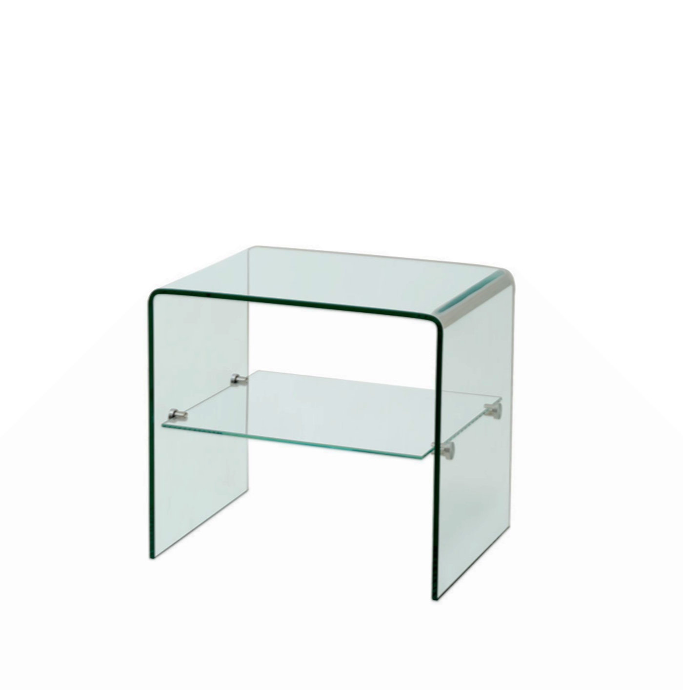 Ivy Bronx Clear Glass Side & End Table, Tempered Glass End Table Small ...