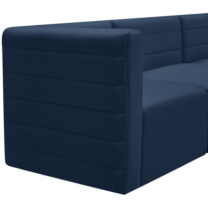 Everly Quinn Enso Velvet Sectional | Wayfair