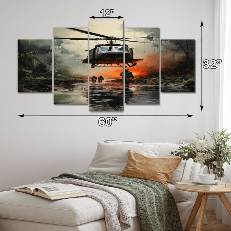 Trent Austin Design® Military Helicopter In Vietnam War - Military Wall ...
