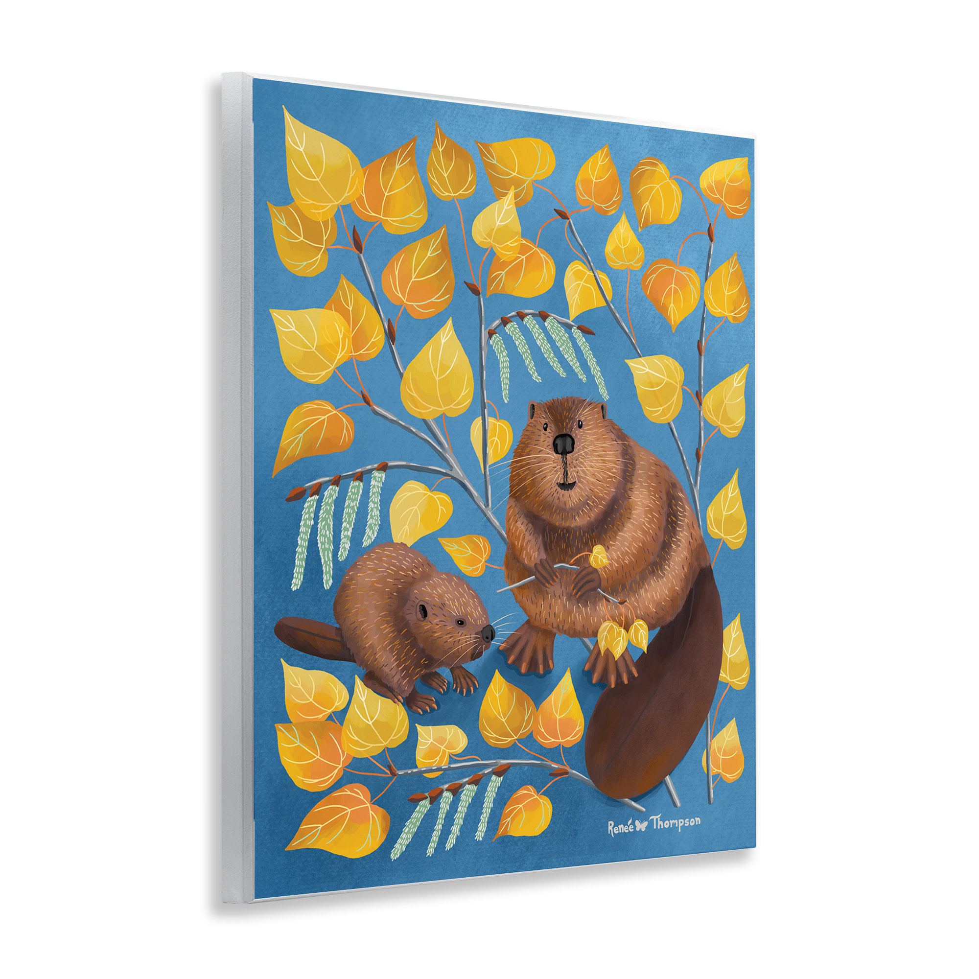 Mercer41 Beaver & Quaking Aspen Wall Plaque Art by Renee Thompson | Wayfair