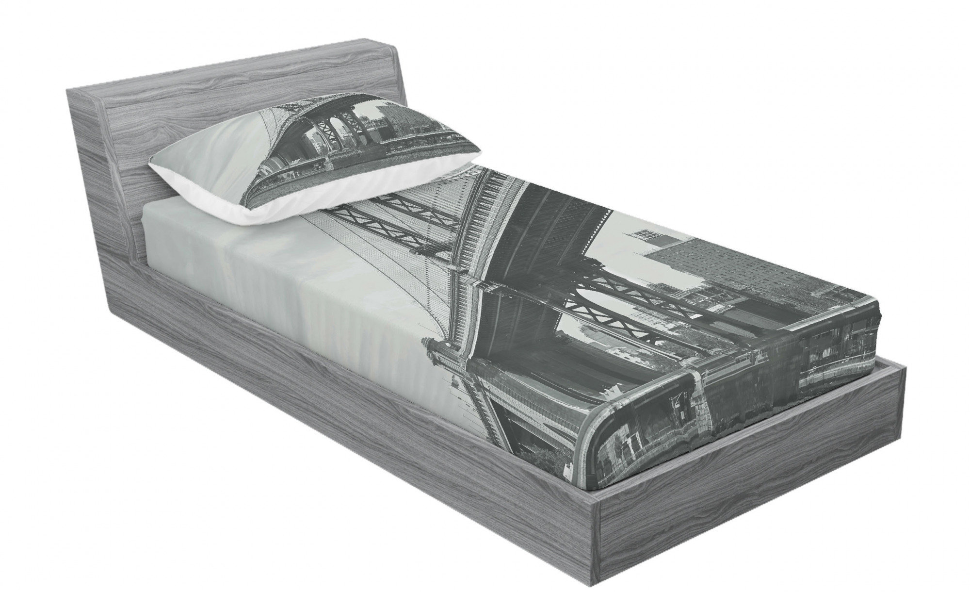 Ambesonne New York Bridge Sheet Set | Wayfair