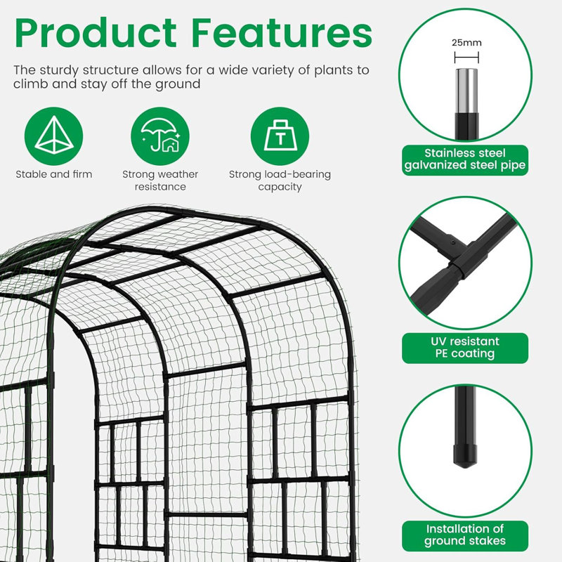 ShangQuan WuLiu Outdoor Garden Arch Trellis, Extra Large Garden Trellis ...