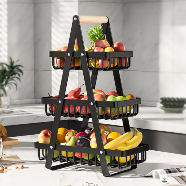 Prep & Savour 3-Tier Countertop Fruit Basket Vegetable Rack For Kitchen ...