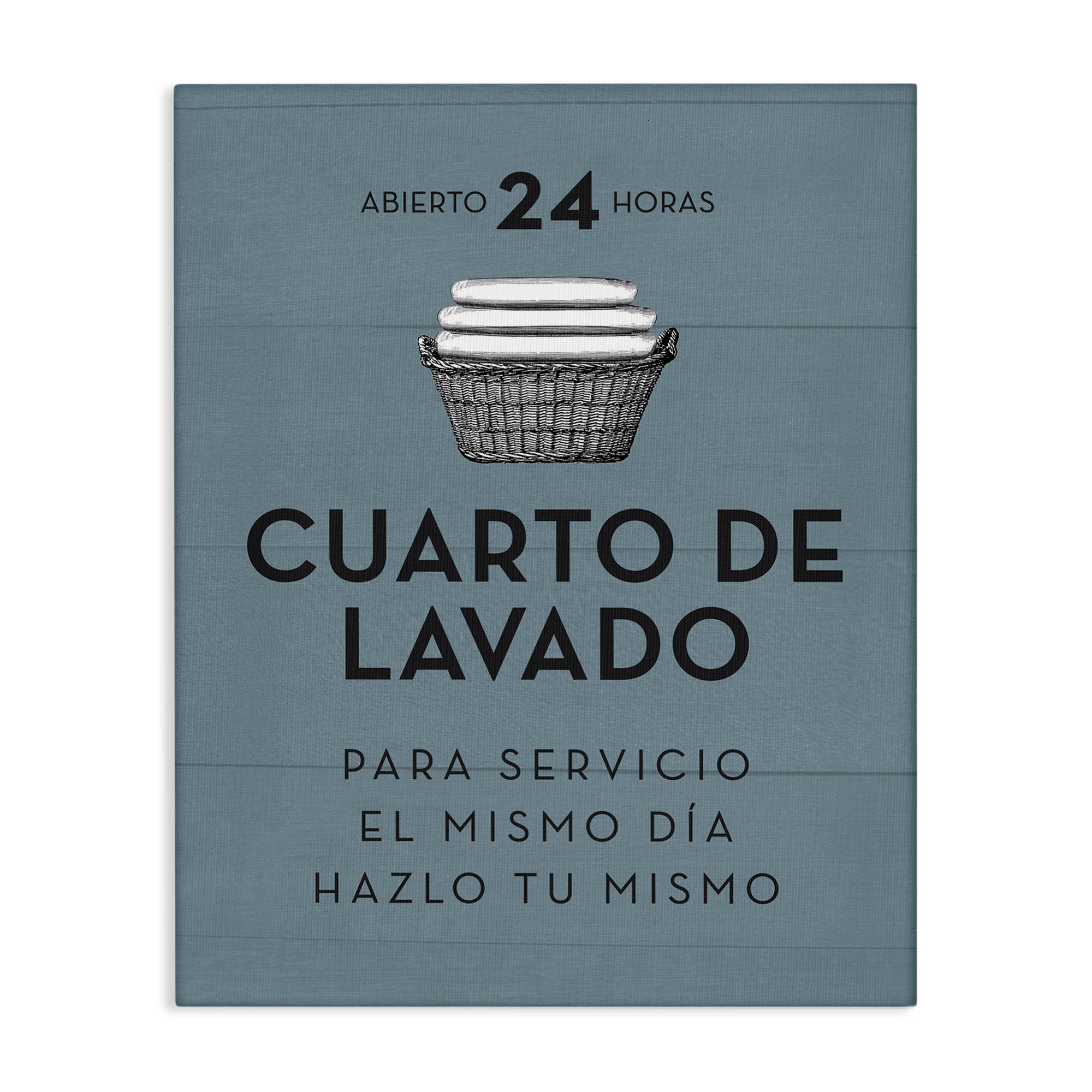 Trinx Publicidad Día de Lavandería, Azul Canvas Wall Art by Lettered ...