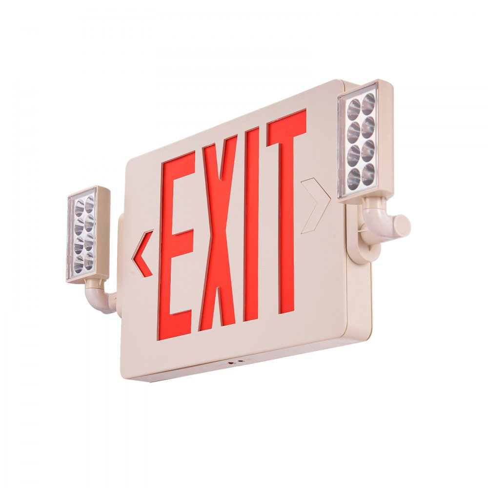 Stellweilan Tessberg LED Exit Sign with Emergency Lights, Two Heads ...