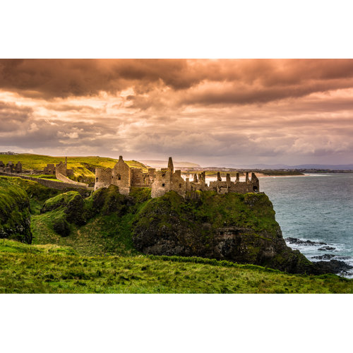 Highland Dunes Dunluce Castle On Canvas Print | Wayfair
