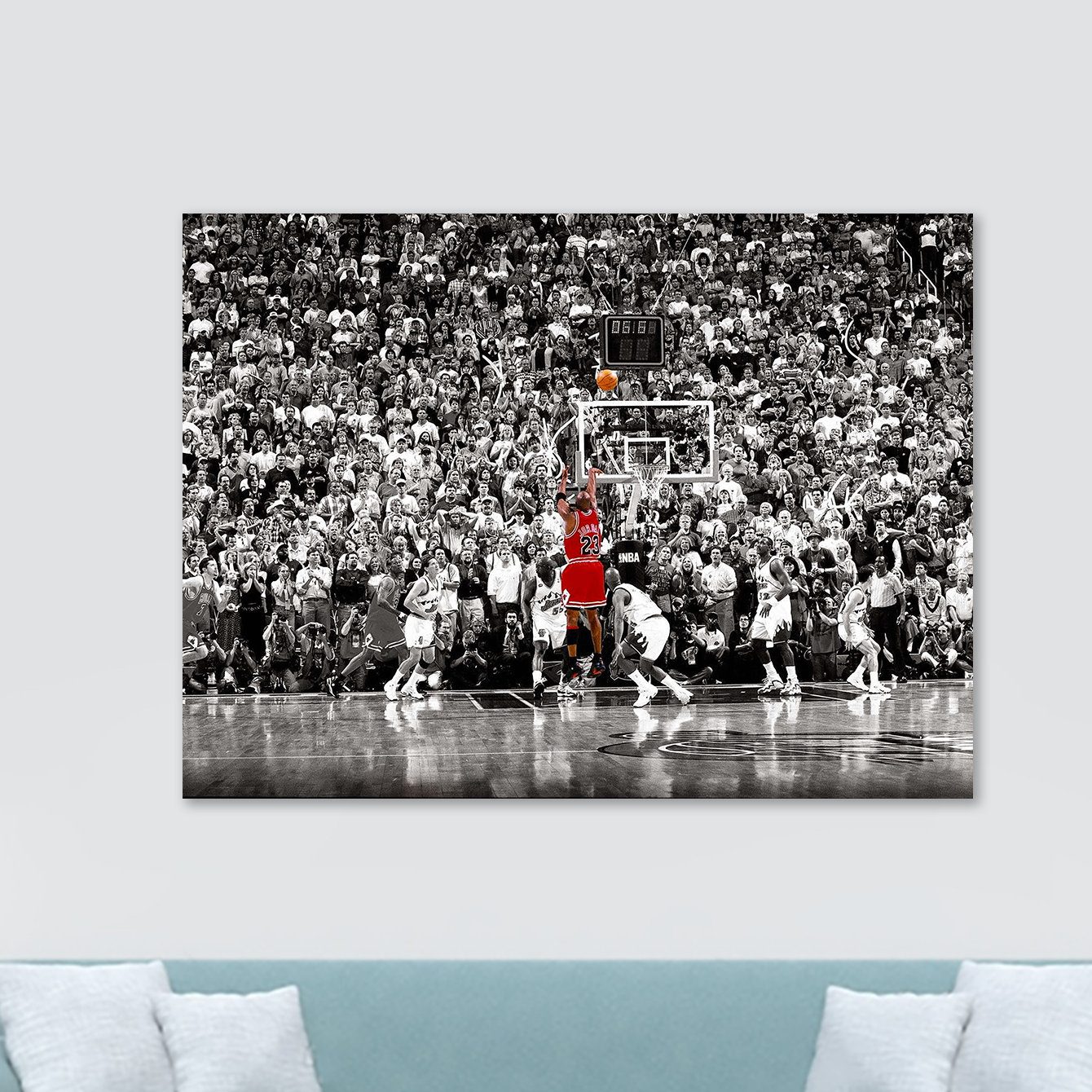 17 Stories Michael Jordan Last Shot Basketball - Wrapped Canvas Art ...