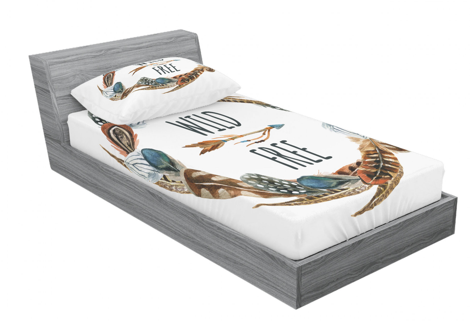 Ambesonne Feather Sheet Set | Wayfair