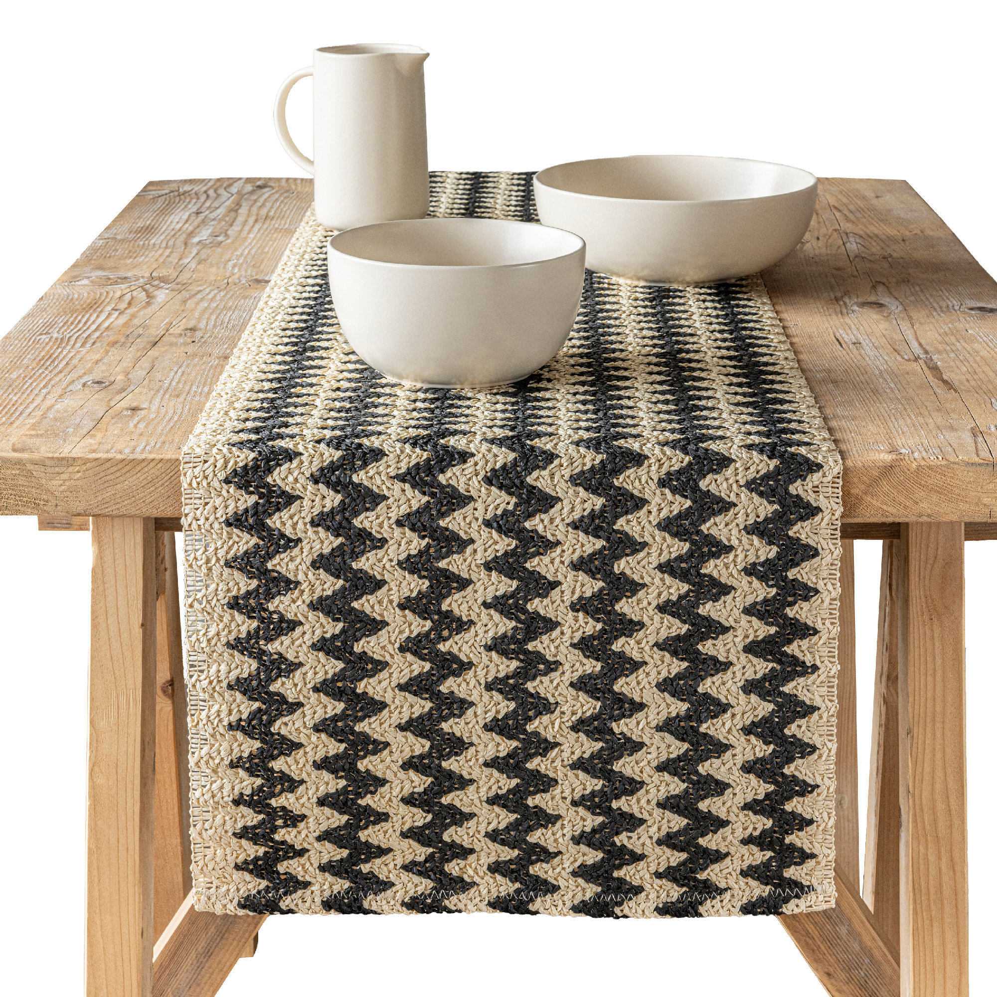 over&back 18x90 Natural Fiber Table Runner - for Coffee Table, Dinner ...