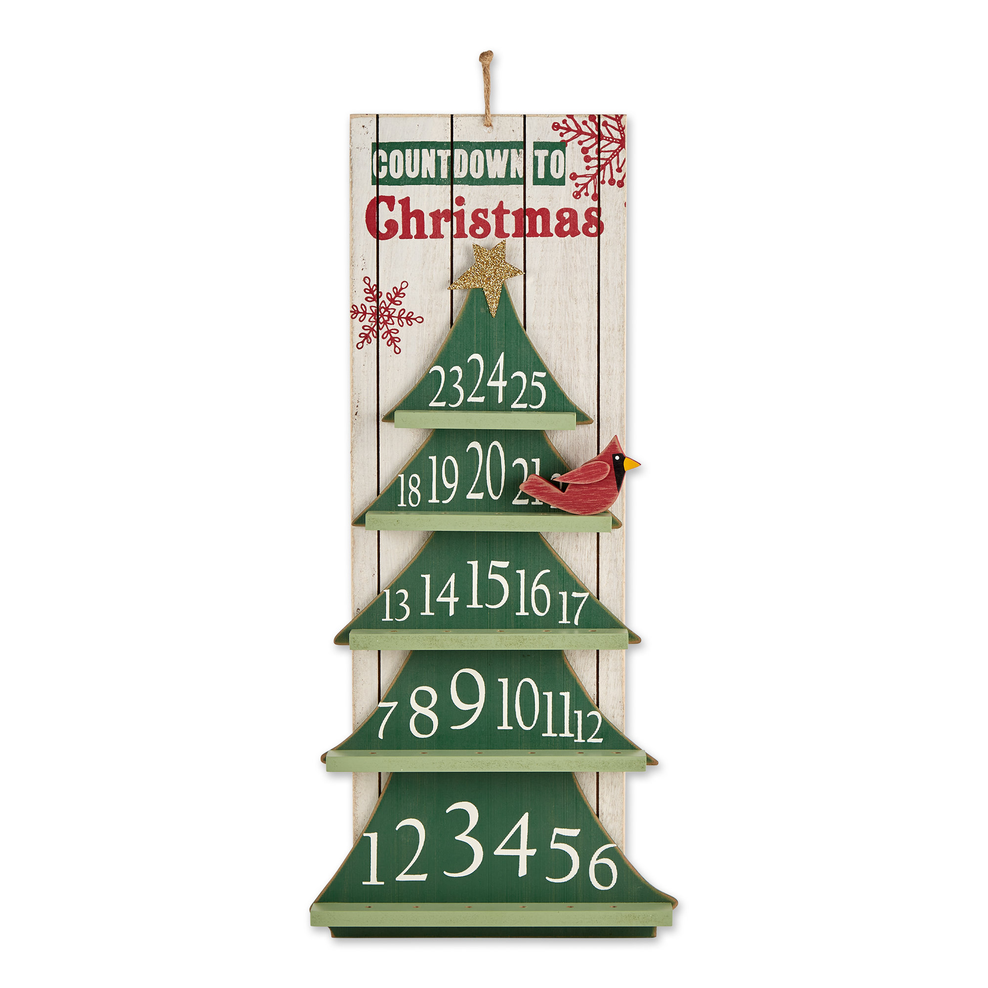 The Holiday Aisle® Countdown to Christmas Tree Calendar Wall Sign | Wayfair