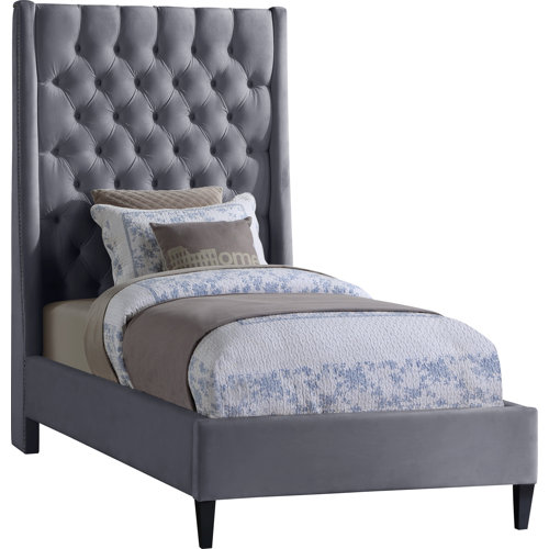House of Hampton® Dymph Upholstered Wingback Bed & Reviews | Wayfair