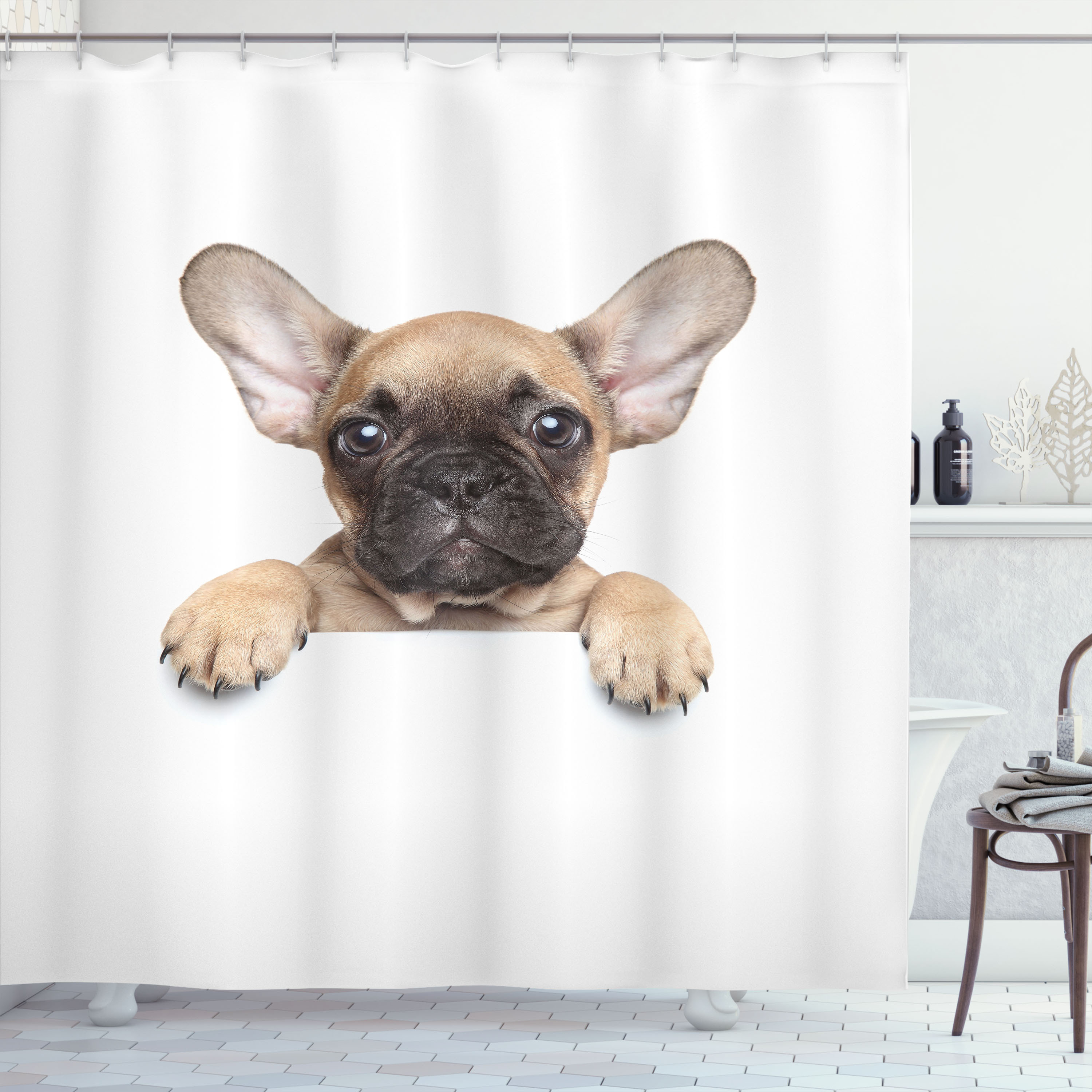 Dakota Fields Bulldog Shower Curtain Pedigreed Young Puppy | Wayfair