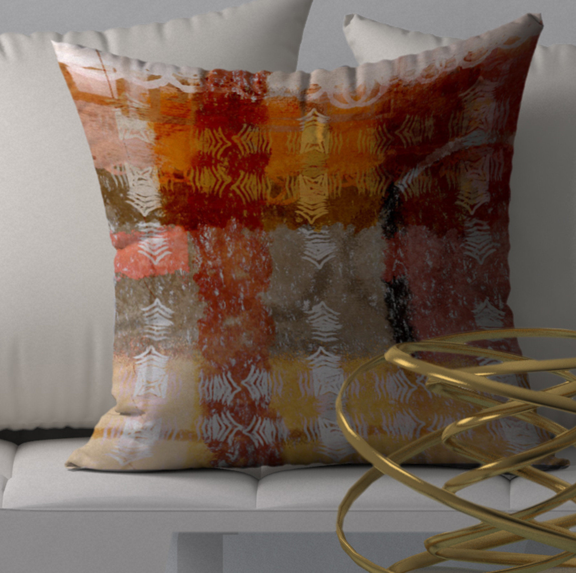LeRoi Products Abstract Reversible Throw Pillow | Wayfair