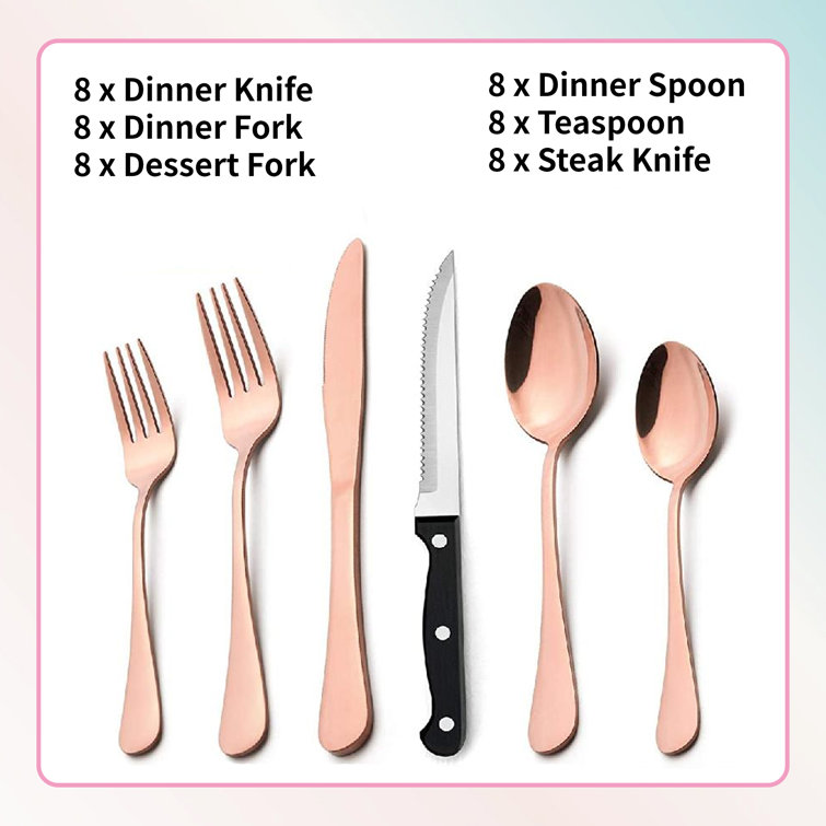 Mercer41 Desiya 48 -Piece Stainless Steel Serving Piece Set | Wayfair