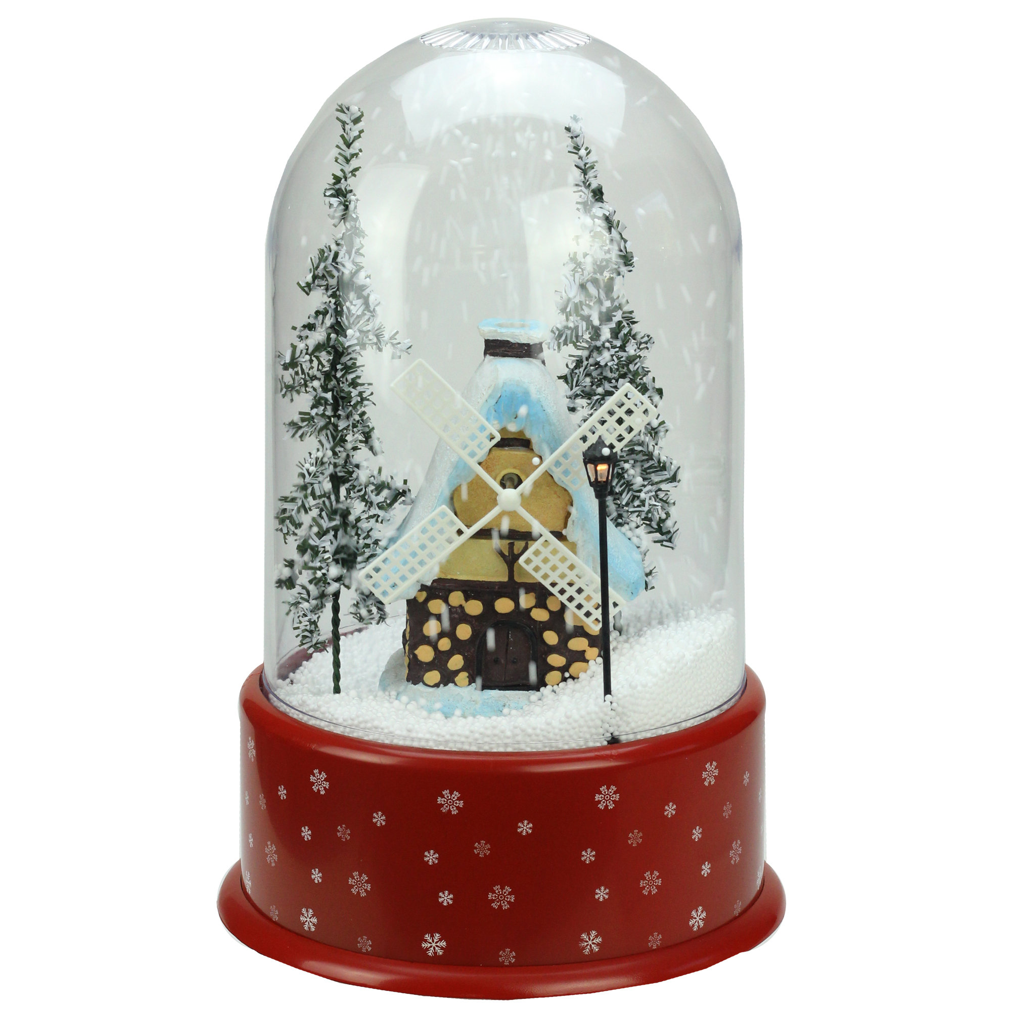 Northlight Seasonal 14" Lighted Musical Snowing Windmill Christmas ...