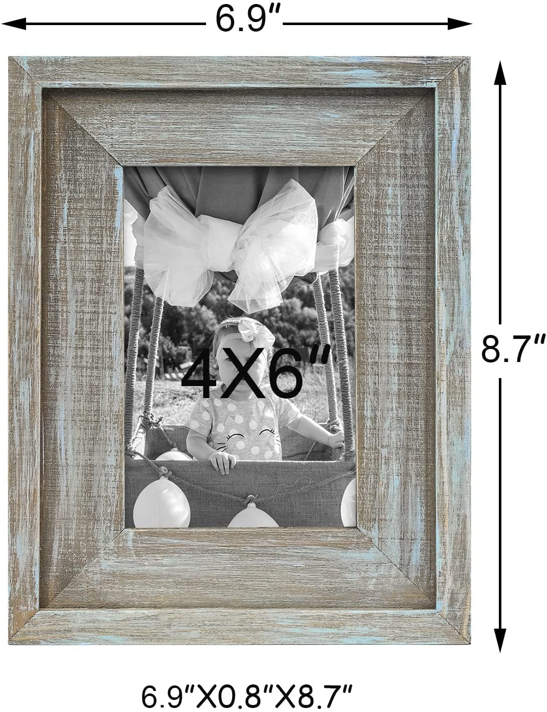Gracie Oaks Lameer Antique Handmade Wooden Photo Frame | Wayfair