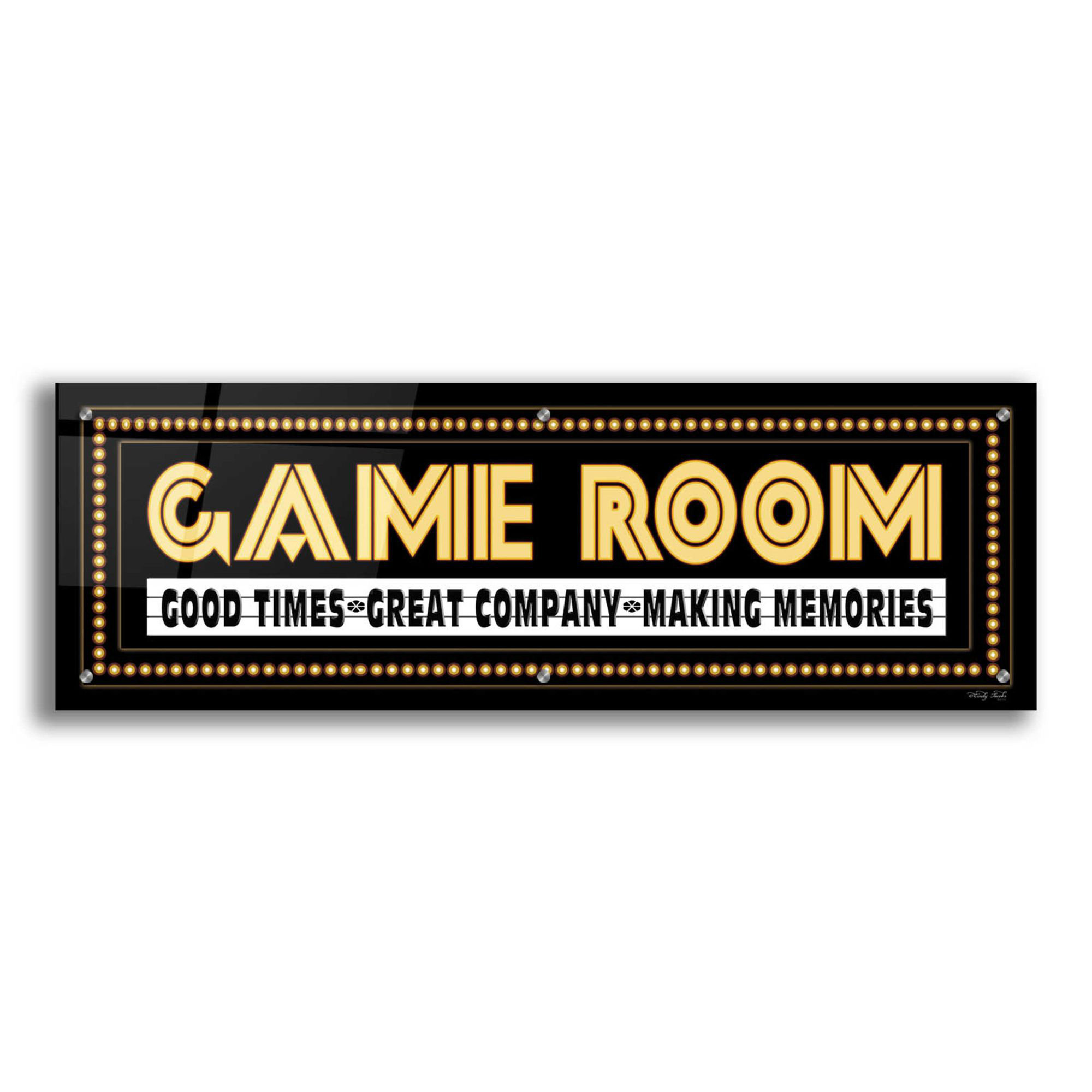 Epic Art Game Room Sign On Plastic/Acrylic by Cindy Jacobs Print | Wayfair