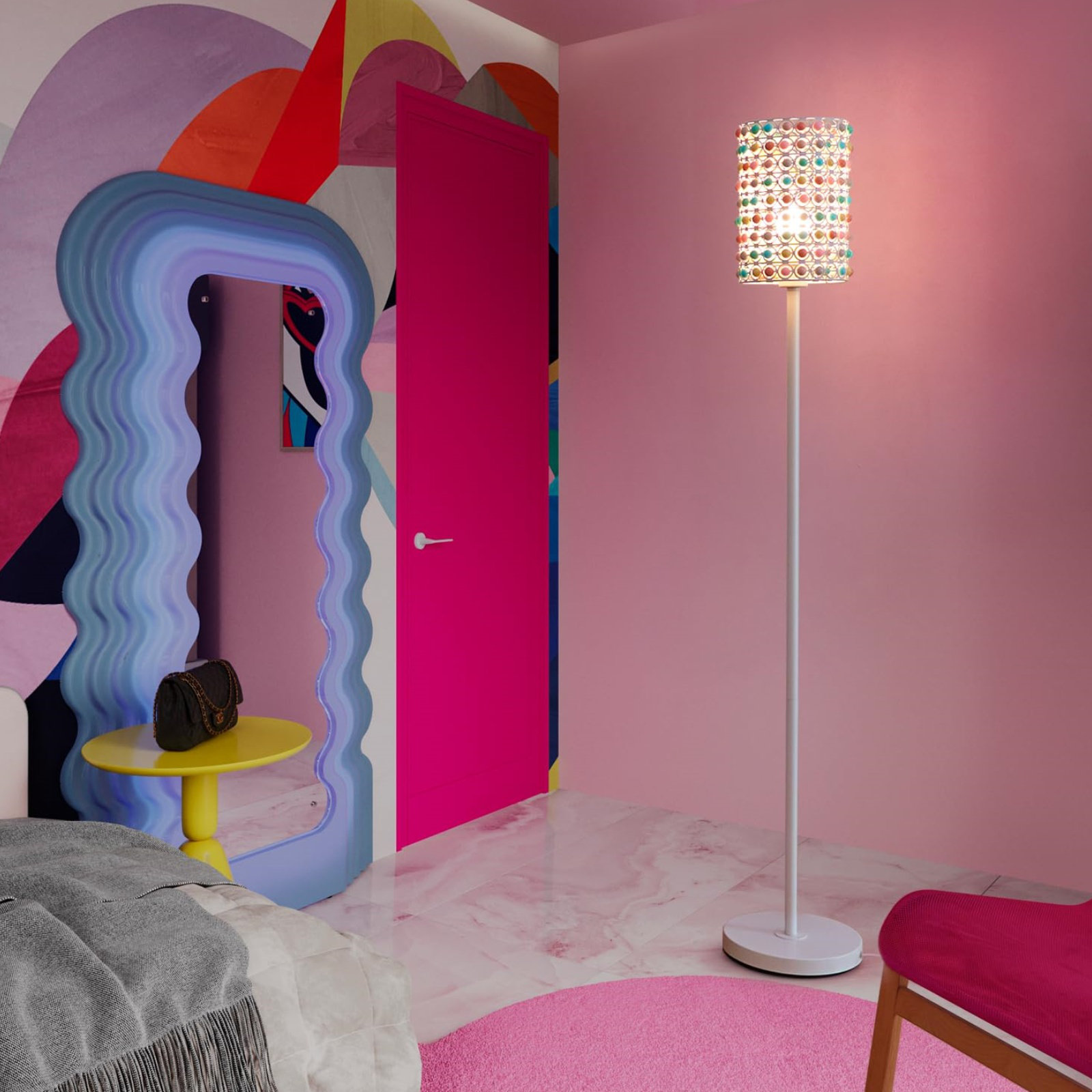 Latitude Run® Unique Design Aesthetic Lamp with Beaded Lampshade ...