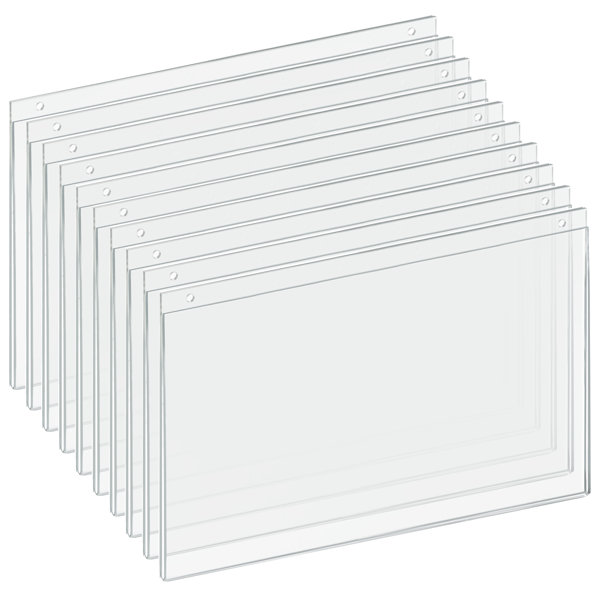 Azar Displays Clear Acrylic Wall Hanging Frame 14" wide x 8.5'' High ...