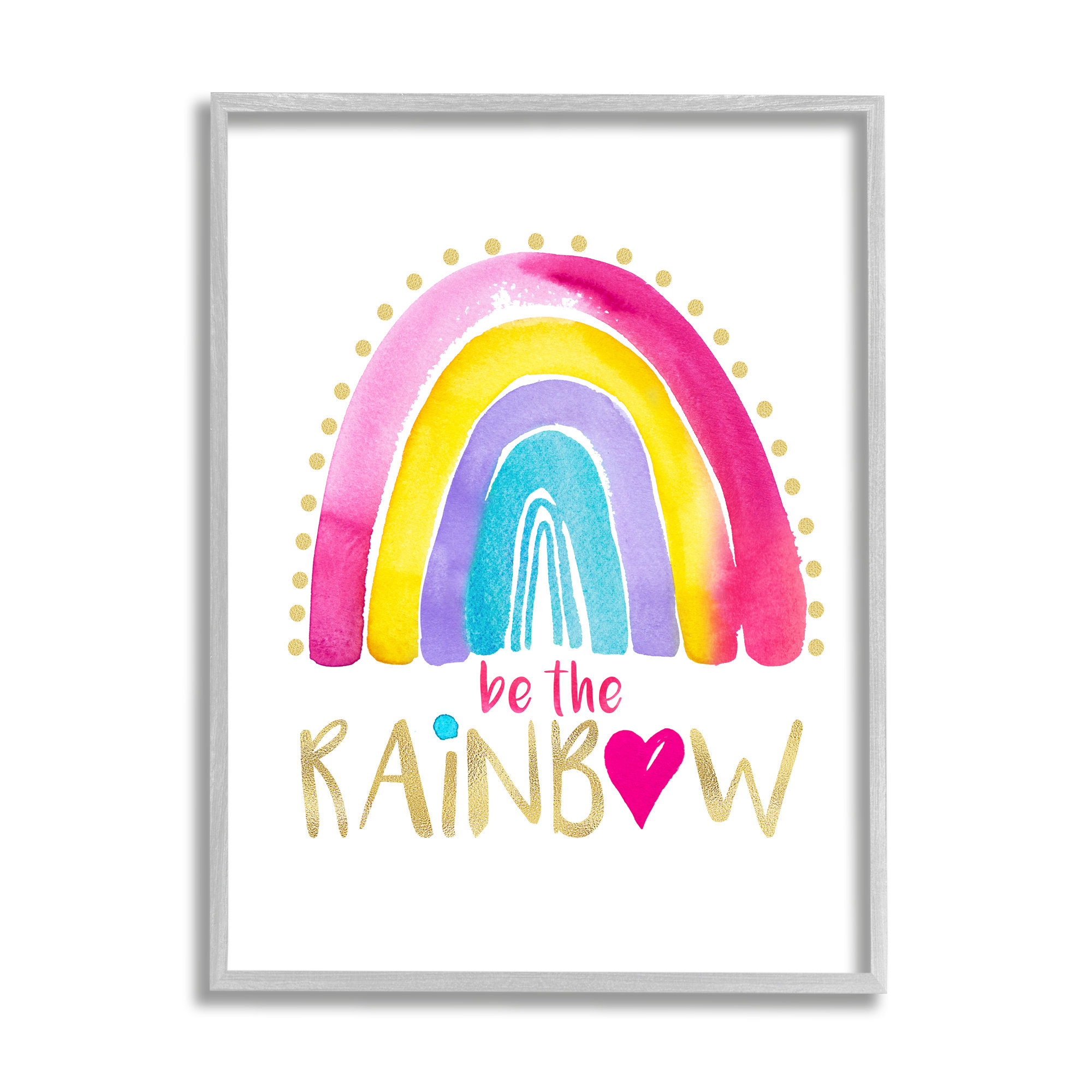 August Grove Be The Rainbow Pattern Framed Giclee Art Design By Enya ...