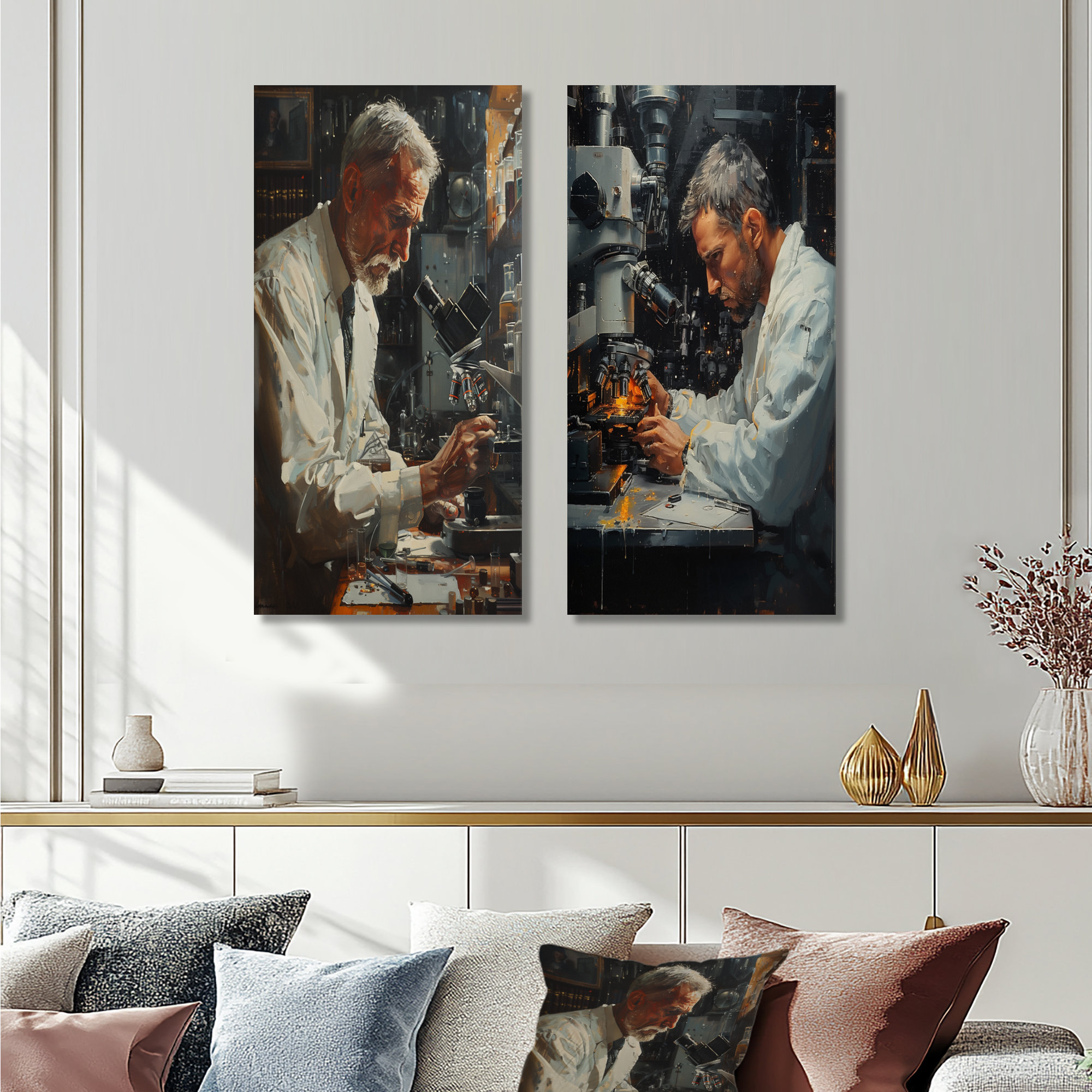 Williston Forge White Black Microscopic Scientific Laboratory I ...