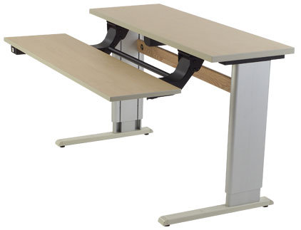 Populas Furniture Infinity Height Adjustable Training Table with Modesty Panel | Wayfair