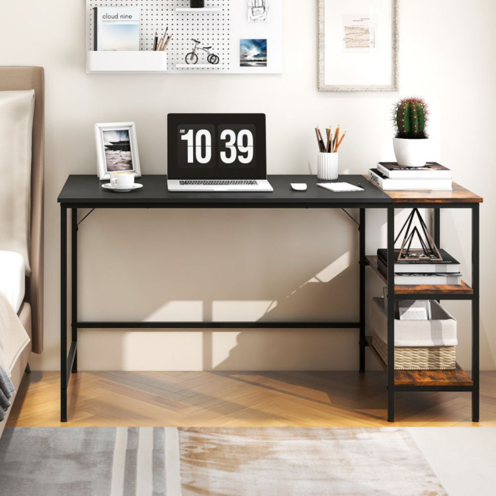 17 Stories 55 Inch Modern Industrial Style Study Writing Desk With 2 ...