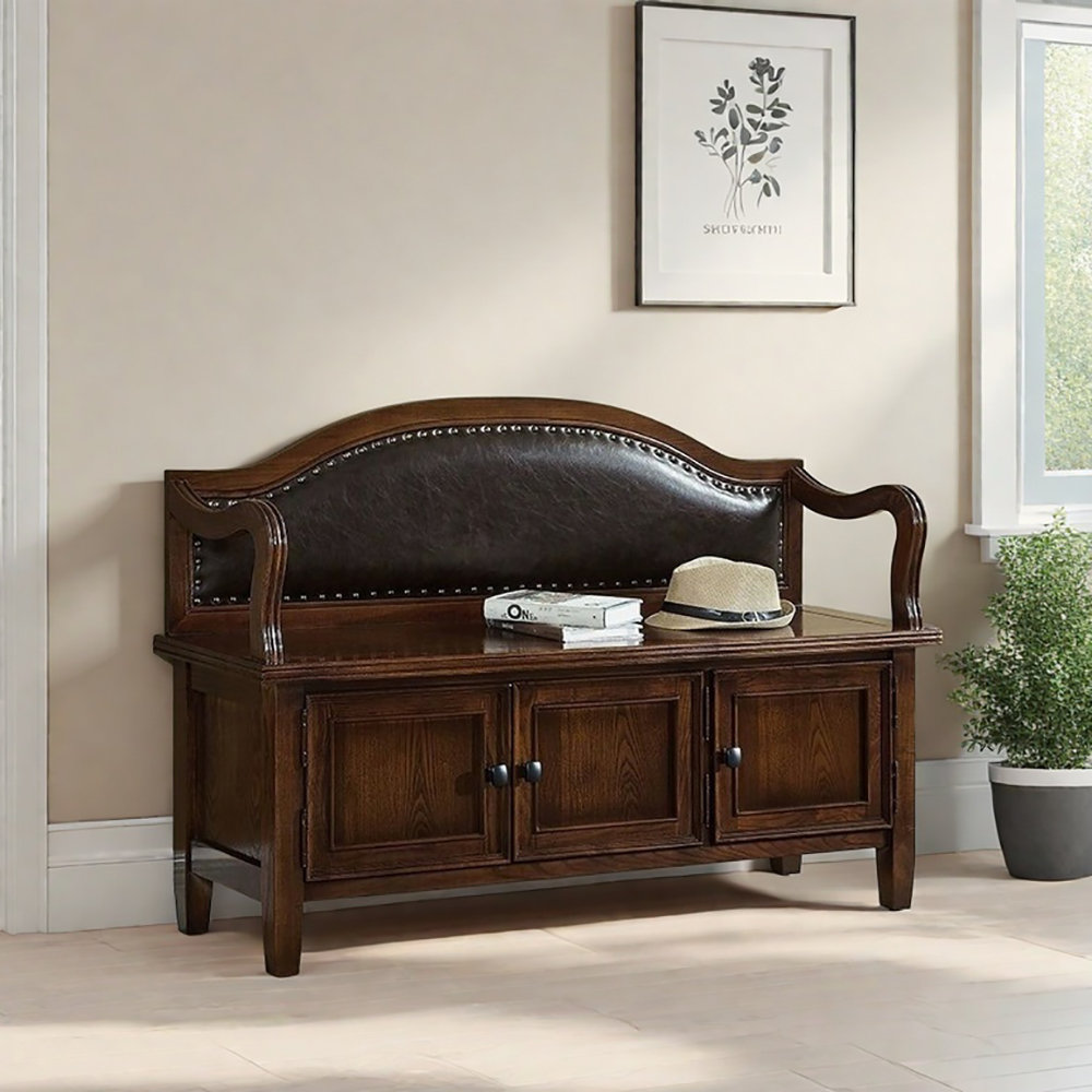 Liu's ink furniture 47.2in Shoe Changing Stool Shoe Storage Stool | Wayfair