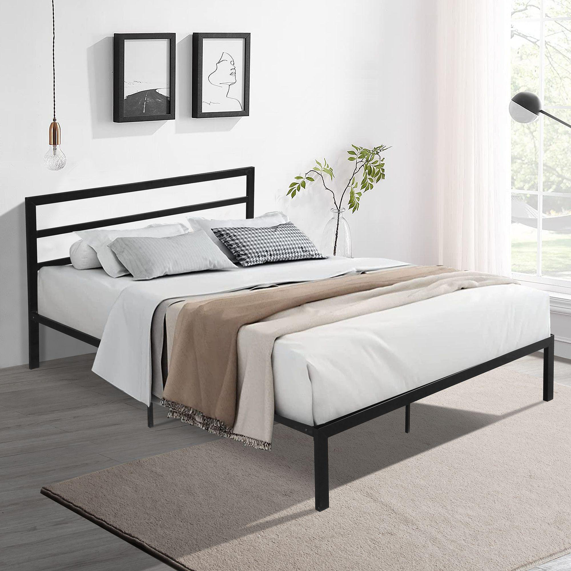 17 Stories Metal Frame Platform Bed | Wayfair