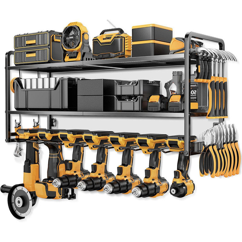 WFX Utility™ Heavy Duty Power Tool Organizer, 7 Drill Holder Wall Mount ...