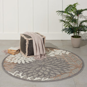 Round Outdoor Rugs You'll Love | Wayfair