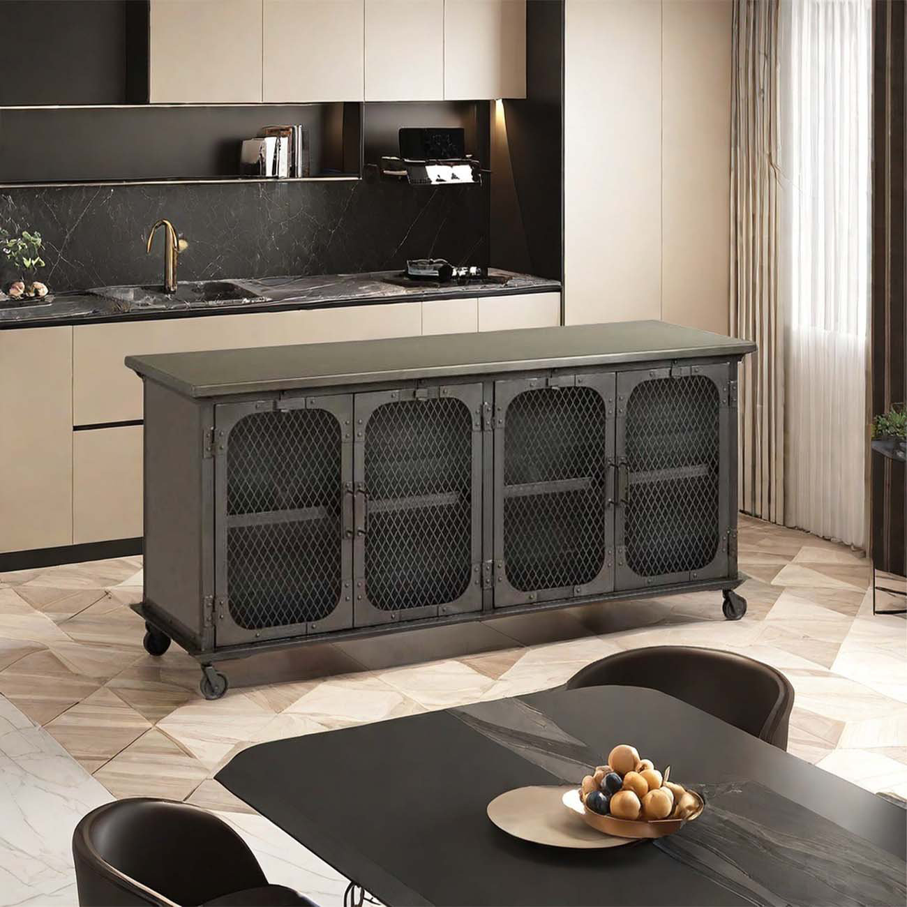 Hart Enjoy life Industrial style table iron storage locker - Wayfair Canada