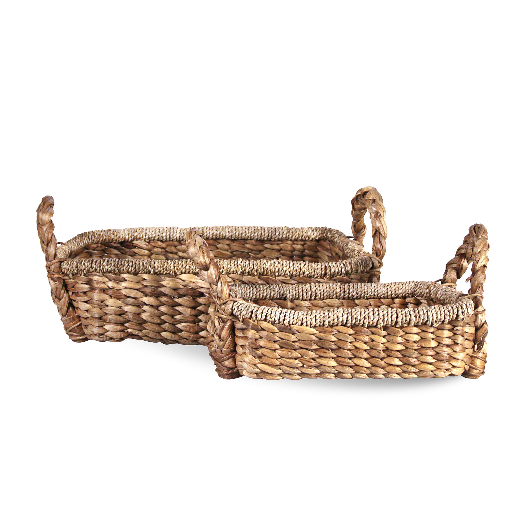 Ibolili Braided Water Hyacinth Wicker Basket & Reviews | Wayfair