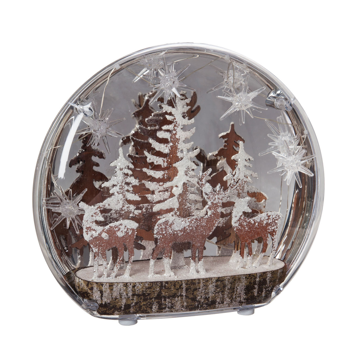 The Holiday Aisle® Small Shatterproof LED Disc with Deer Scene | Wayfair
