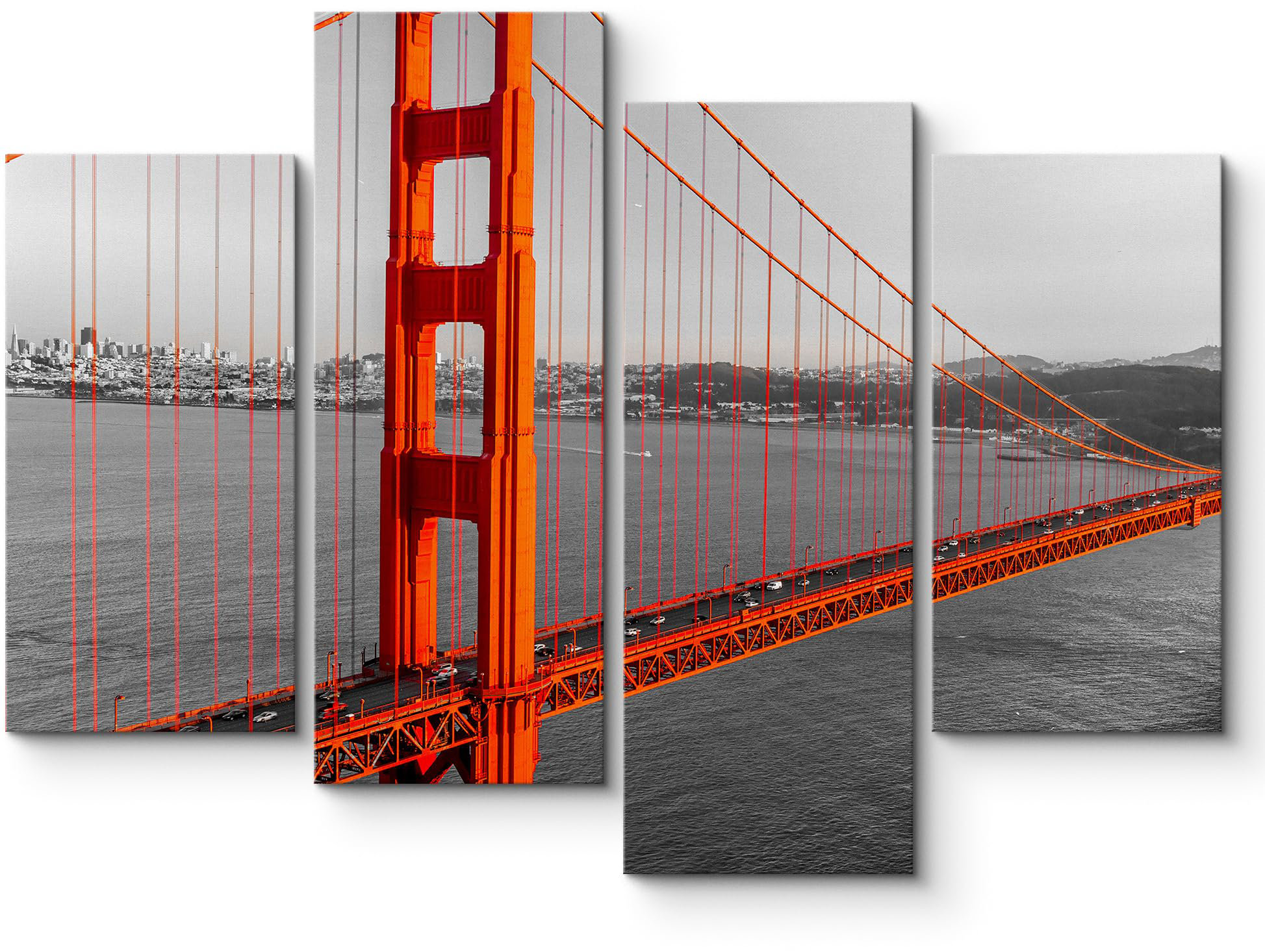 IDEA4WALL " Red Golden Gate Bridge In San Francisco Nature Wilderness ...