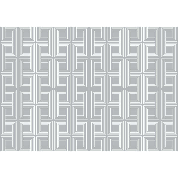 Corrigan Studio® Tashiyah Interlocking Squares Metallic 24' L x 36" W ...