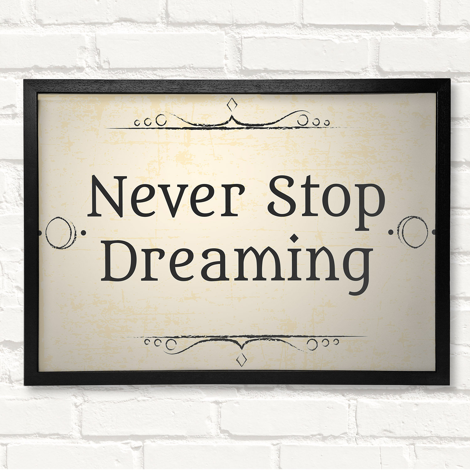 Happy Larry Never Stop Dreaming - Closed Corner Frame Art Prints on ...