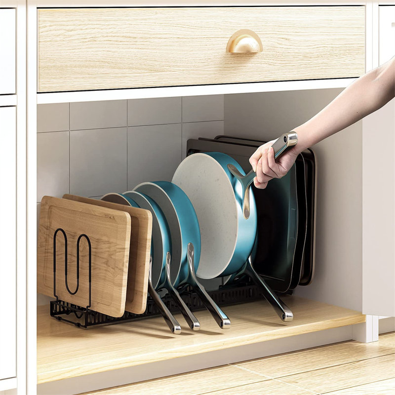 Prep & Savour Expandable Countertop / Cabinet Pot Rack | Wayfair