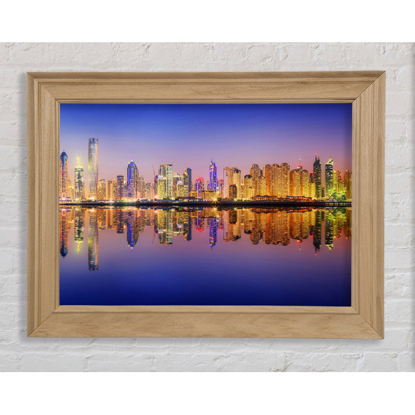 Bright Star Reflections Of The Colourful City By Night - Single Picture ...