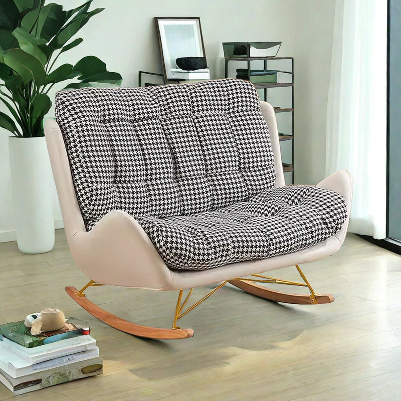 Comfort Zone Furniture.e Nordic Light Luxury Double Rocking Chair Sofa ...