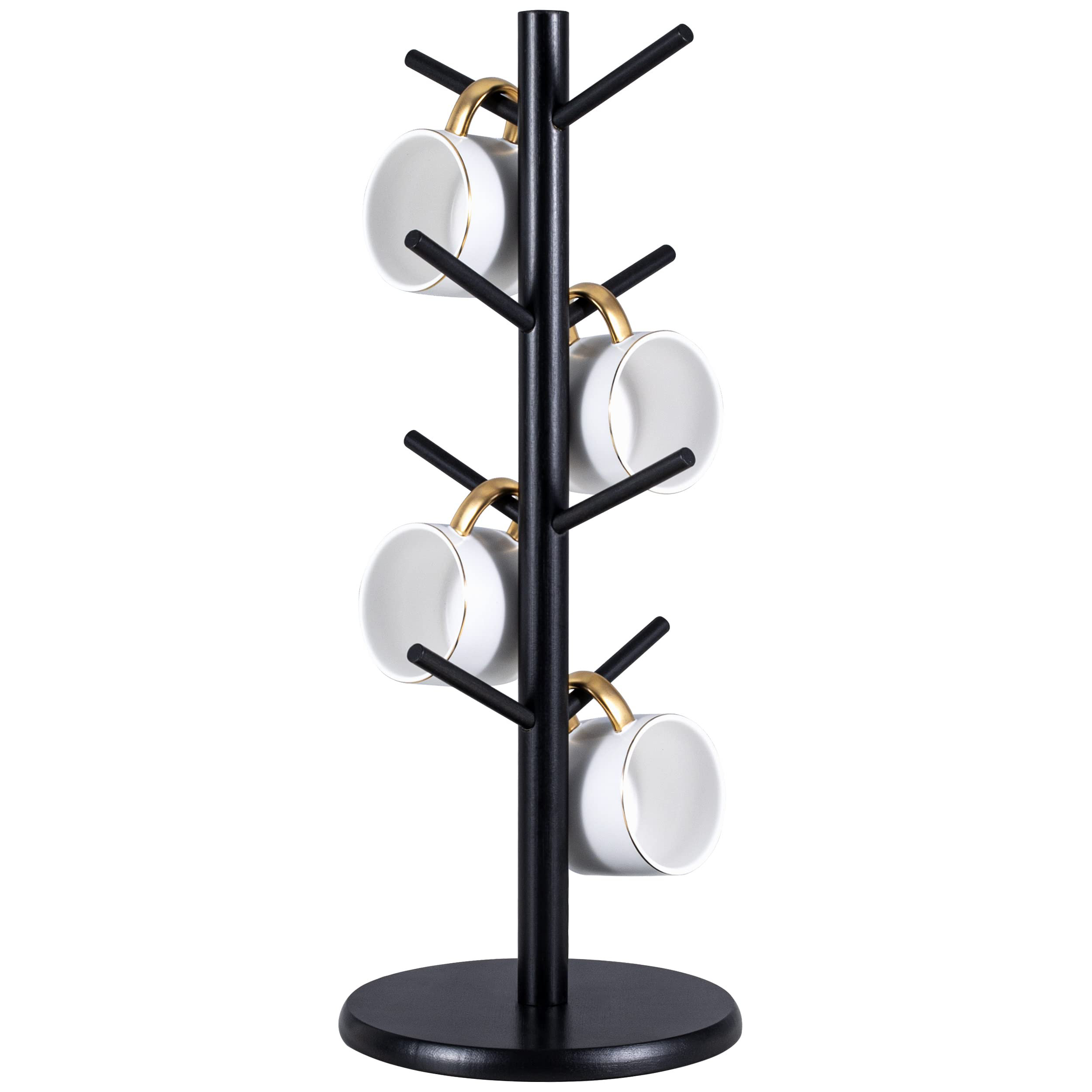 Latitude Run® Mug Holder Tree, Black Coffee Cup Holder With 8 Hooks ...