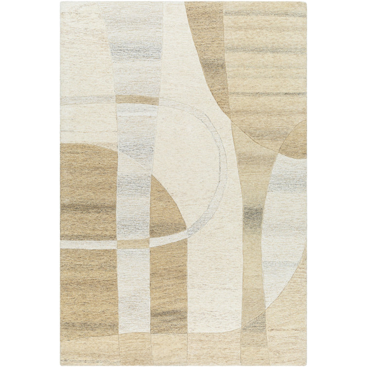 Ivy Bronx Kaveona Hand Tufted Wool Abstract Rug | Wayfair
