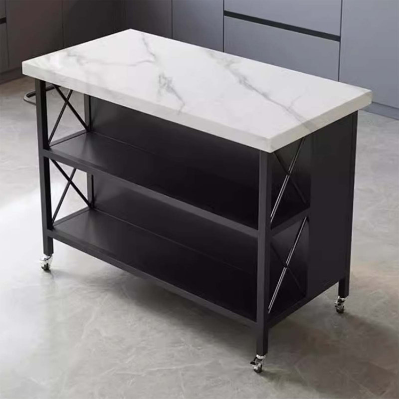 Hart Enjoy life Marble movable kitchen island, metal base material ...
