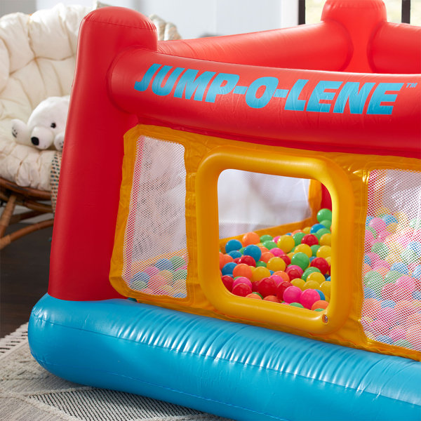 Intex Inflatable Jump-O-Lene Trampoline Bounce House with Crawl-Thru ...