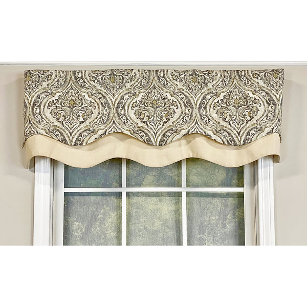 RLF Home Diamond Damask Glory Valance & Reviews | Wayfair